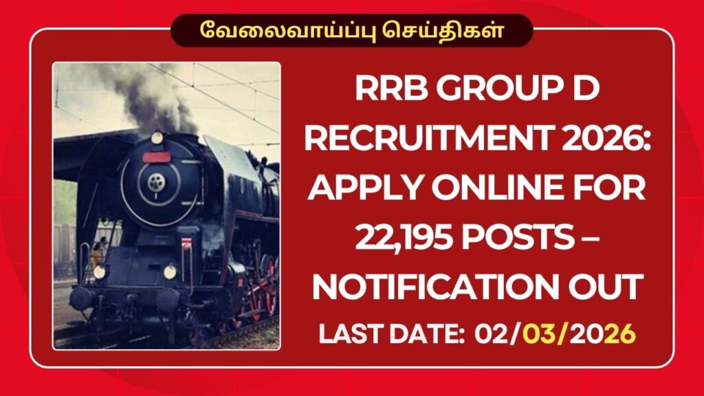 RRB Group D Recruitment 2026: Apply Online for 22,195 Posts ...